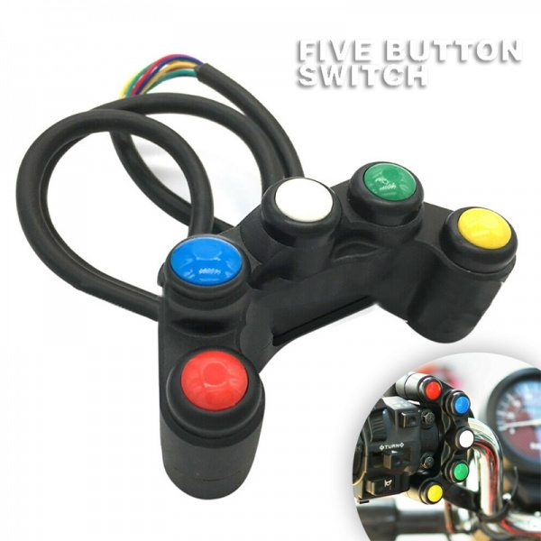 Plastic Motorcycle 5 Button Switch 7/8Inch 22mm Handlebar Mount | Wish