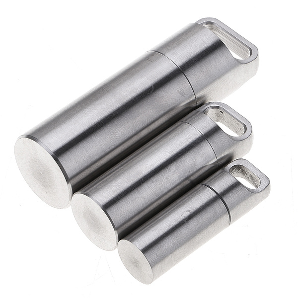 Medicine Box Stainless Steel Waterproof Capsule Seal Container for ...