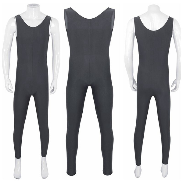 Men's Ballet Sleeveless Full Body Tight Jumpsuit Unitards Dance ...