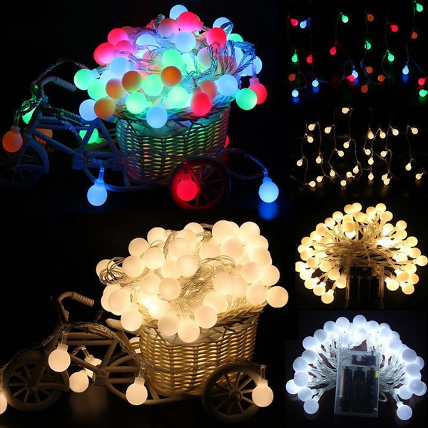 1.5m/3m/4m/5m Round Ball String Light Fairy LED Lights Wedding ...