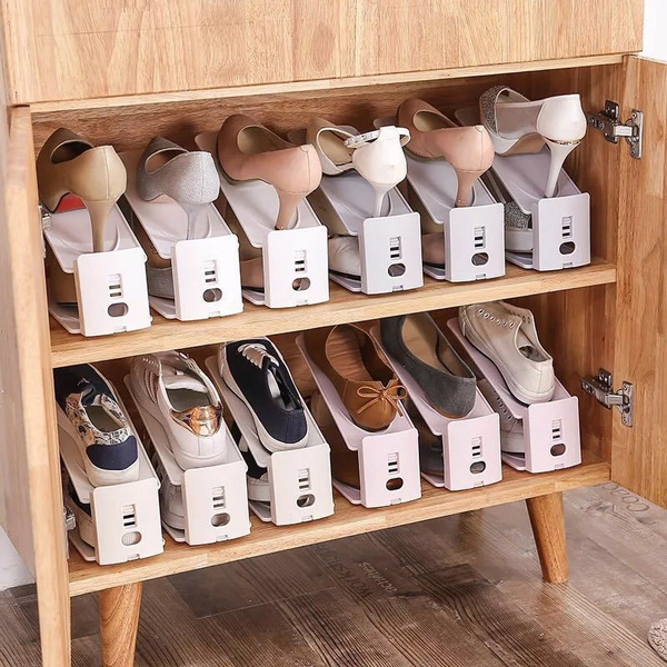 Adjustable And Organizer Plastic Shoes Rack Durable Space Saving ...