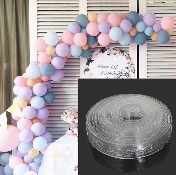 5M Balloon Arch Decor Ballons Strip Links Connect Chains Plastic PVC ...