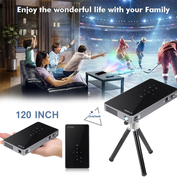 P8 120 INCH Android Smart Portable Mini Projector Home WIFI Projector ...