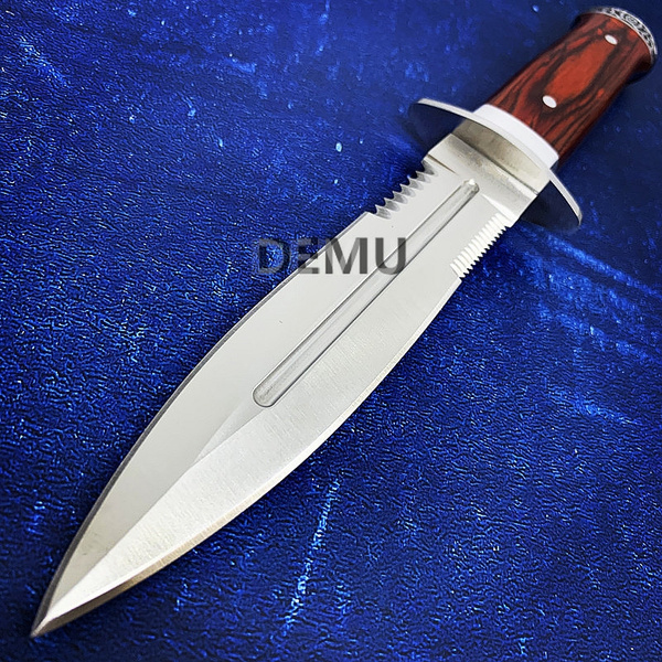 HOT ! ! 2019 CLASSIC | Double Edged OUTDOOR TACTICAL HUNTING KNIFE With ...