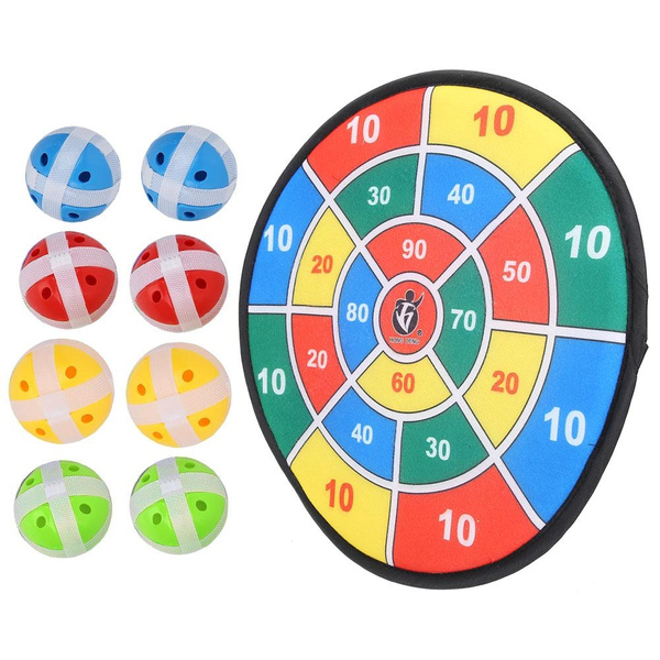 Fabric Dart Board Game With 8 Balls Using Hook-and-Loop Fasteners Safe ...