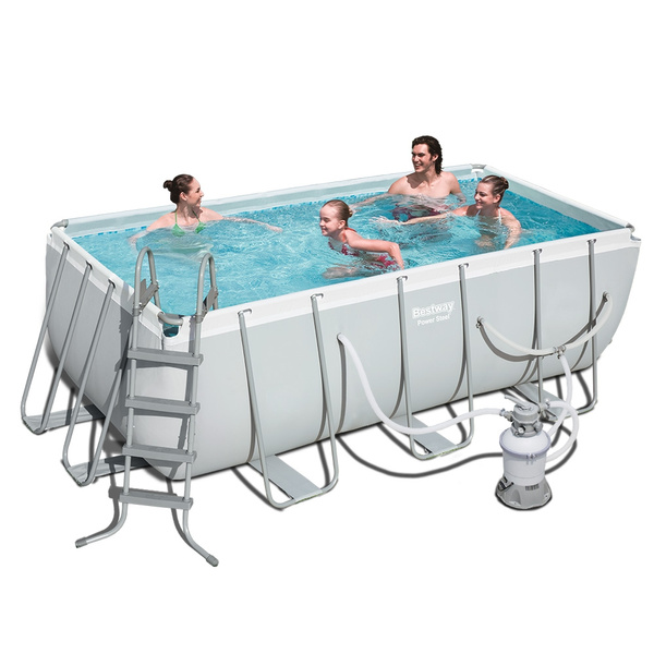 Bestway Power Steel Rectangular Frame Pool | Wish Bestway Power Steel Rectangular Frame Pool | Wish