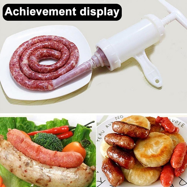 Manual Kitchen Plastic Manual Meat Sausage Filler Stuffer Funnel Salami ...