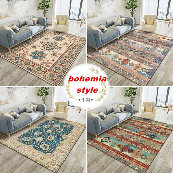 Bohemia India Mandala Crystal Velvet Carpets for Living Room Bedroom ...