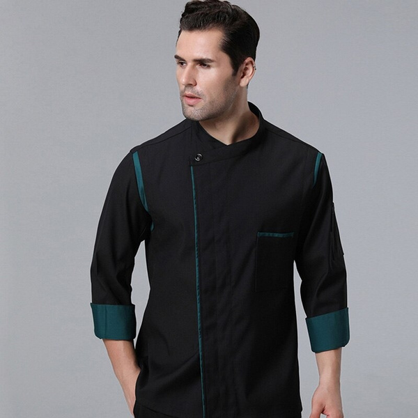 Unisex Kitchen Chef Restaurant Uniform Shirt Breathable Double Breasted ...