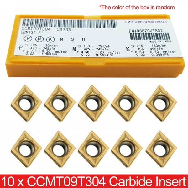 New 10Pcs CCMT09T304 Indexable Carbide Inserts to suit SCLCR Lathe ...