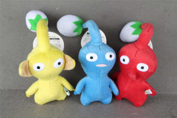 3pcs Yellow Red Blue Pikmin Bud Plush Doll Stuffed Toy Lovely Gift For ...