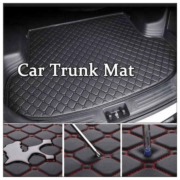 Professional Waterproof Mats Antiskid Car Leather Rear Trunk Mat ...
