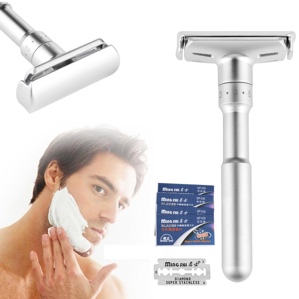 Men Manual Razor Classic 1-6 Files Adjustable Double Edge Safety Razor ...