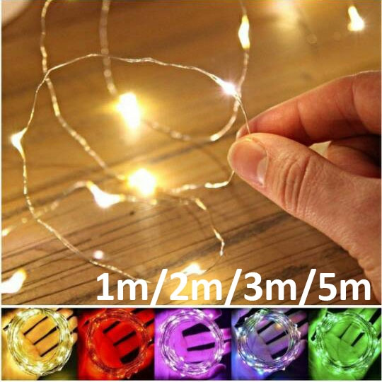 1M 2M 3M 5M LED Silver Wire String Lights Waterproof Fairy Garland ...