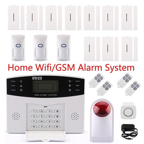 HOME GSM Wireless Burglar Security Alarm System Home Door Window Sensor ...