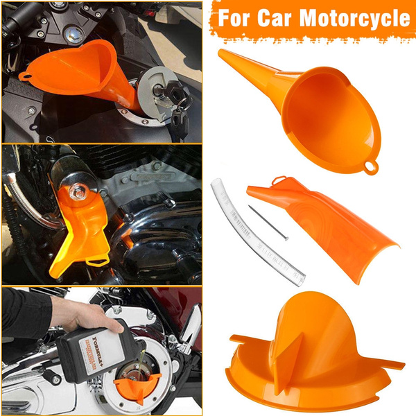 Car Motorcycle Transmission Crankcase Fill Funnel Primary Case Oil Fill ...