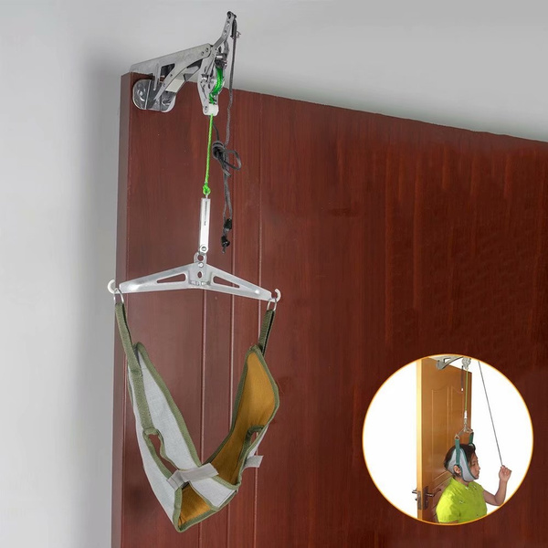 Over door Cervical Traction Neck Shoulder Pain Brace Relief Head Metal ...