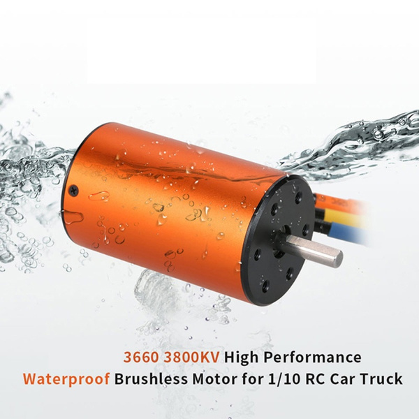 3660 3800KV Sensorless Brushless Motor with 60A ESC for 1:10 RC Model ...