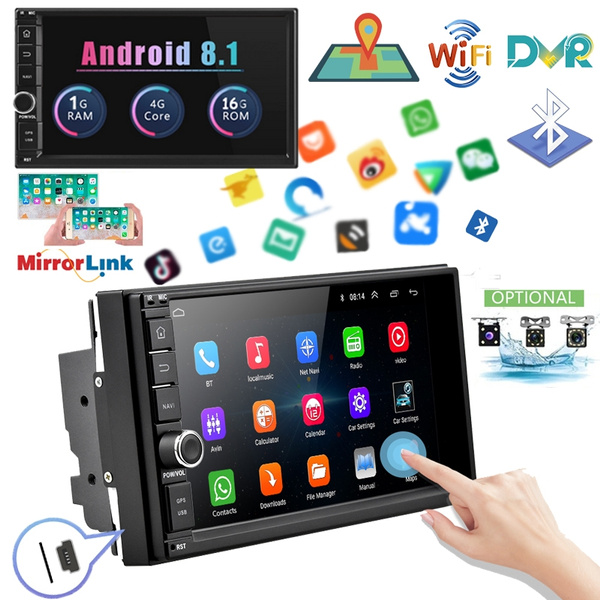 Android 8.1 Car Multimedia Player 2 Din 7'' HD Touch Screen Car Radio ...