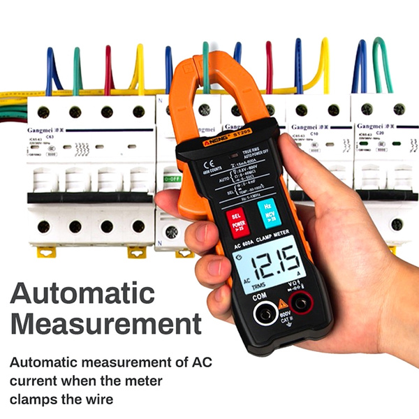 Digital Clamp Meter Multimeter 4000counts True RMS Mini Amp DC/AC Clamp ...