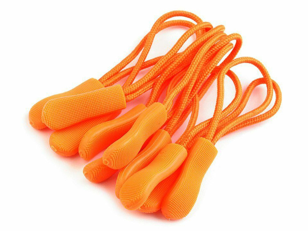 10pc Orange Zipper Loop Puller Cord Zip Clasp Zipper Bags Zip Backpacks ...