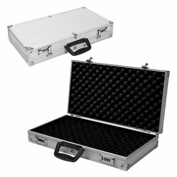 Aluminum New Framed Locking Gun Pistol HandGun Lock Box Hard Storage ...