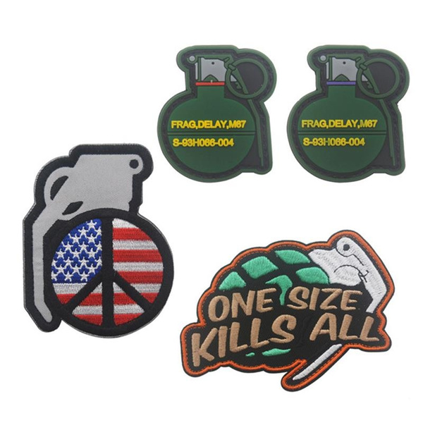 One Size Kills All PVC Embrodiery Patch Armband Badge US Army Military ...