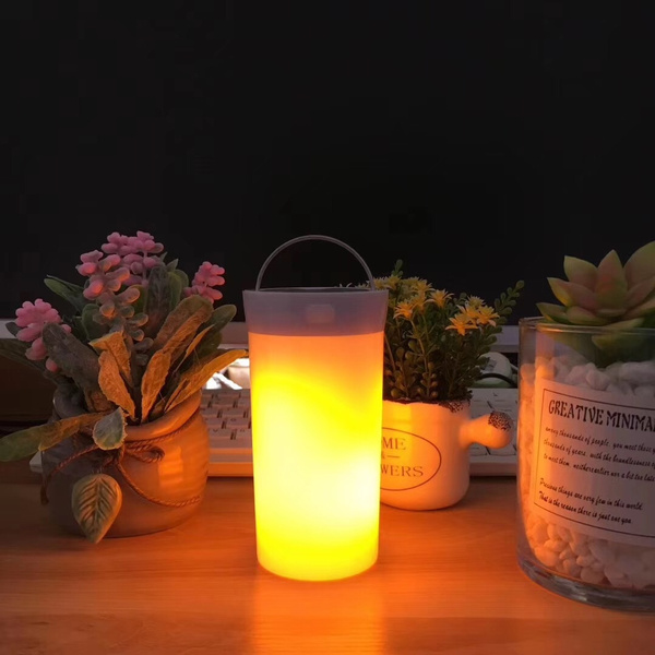 3 Modes USB LED Flame Bulb Effect Fire Light Recharging Portable Flame ...