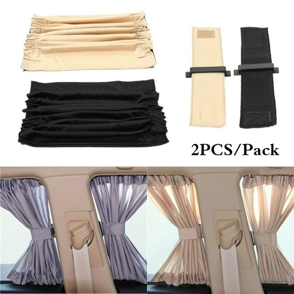 2PCS/Pack 50S/50L Auto Valance Uv Sunshade Sunsdrape Visor Car Window ...