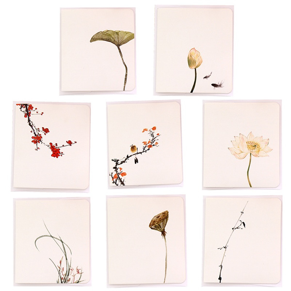 10 pcs/set Creative Classical Small Greeting Card Customization Wishing ...