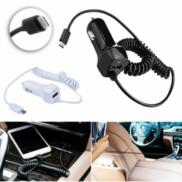 USB -C Type-C Car Charger 2.1A with Fast Charing Cable LED Indication ...