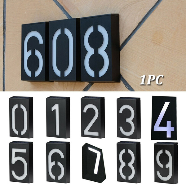 Solar IP55 Waterproof 6 LED Light House Address Number Street Road ...