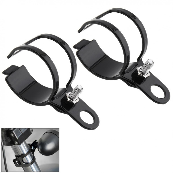 2 Pcs/set 27 - 36 mm black Steel Motorcycle Mount Turn Signal Bracket ...