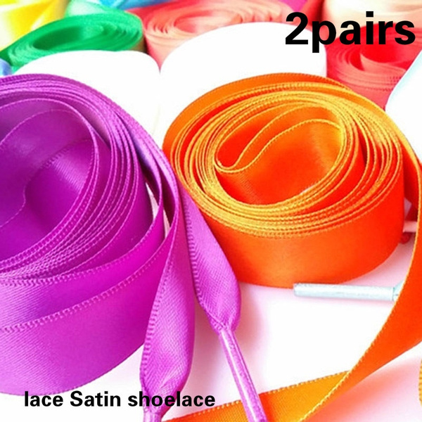 Flat Shoelace 2cm Wide Skate Shoe Laces Casual Ribbon Bootlace Rope ...