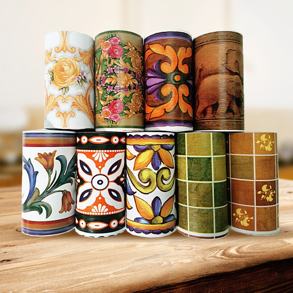 10M PVC Wallpaper Borders Floral Baseboard Wall Stickers Self-adhesive ...