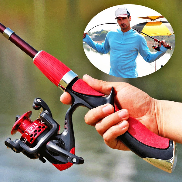 1.4M Portable Telescopic Fishing Rod+Fishing Reel Ultra-light Travel ...