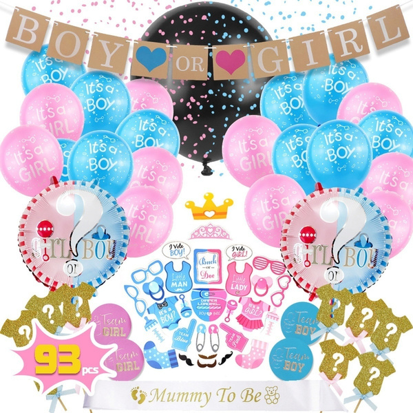 Gender Reveal Party Supplies and Baby Shower Boy or Girl Kit | Wish