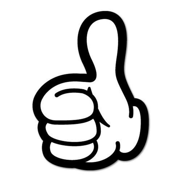 Thumb Up Sticker Applique Cool Funny Sticker Car Window Door Bumper ...