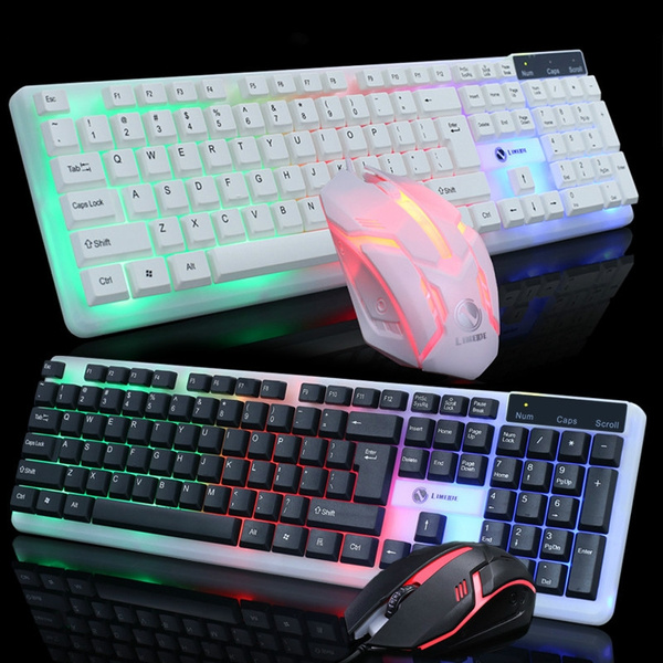 2019 New Colorful LED Illuminated Backlit USB Wired PC Rainbow Glowing ...