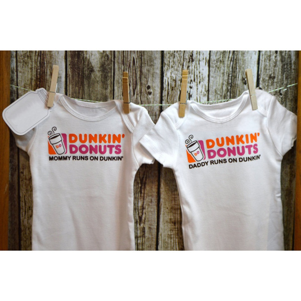 Dunkin Donuts Baby Onesie Baby Boy Newborn Unique Adorable White Cotton ...
