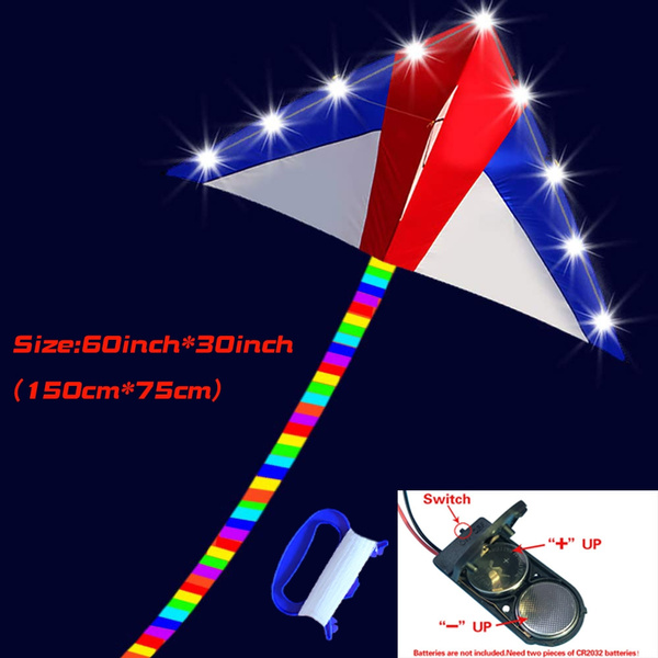 KITE for Kids and Adults Delta Luminous Kite with 10 Meters Long ...