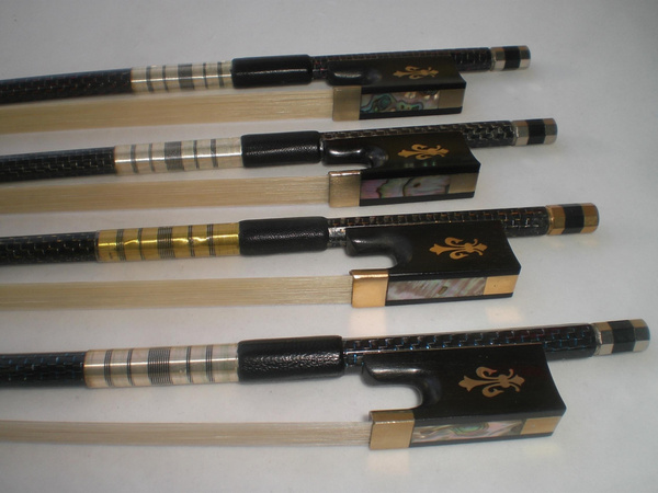 4 PCs Quality Violin Bow Carbon Fiber Violin Bow with Different Colors ...