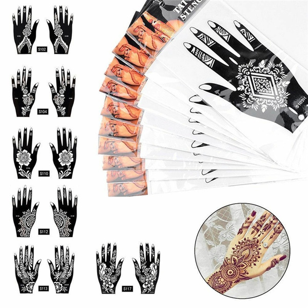 Henna Sticker Temporary Tattoo Stencils Hand Decal Body Art Stickers | Wish
