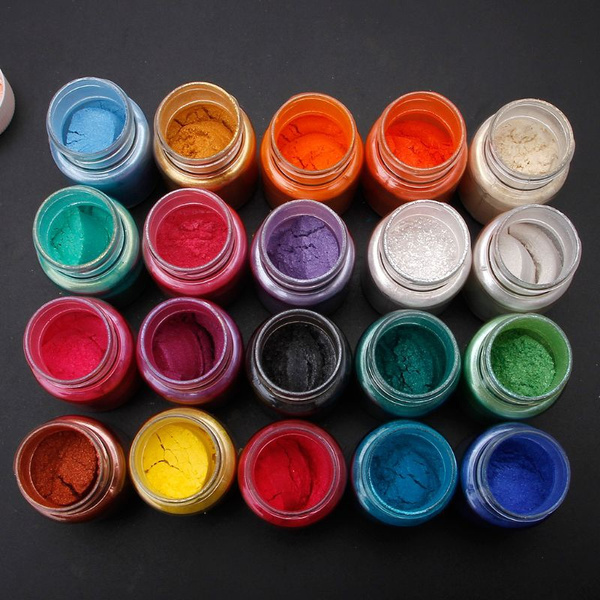 20 Colors Mica Powder Epoxy Resin Dye Pearl Pigment Natural Mica ...