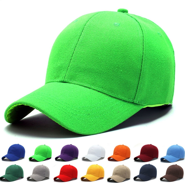Hat Solid Color Baseball Cap Fashion Men and Women Cap Visor | Wish