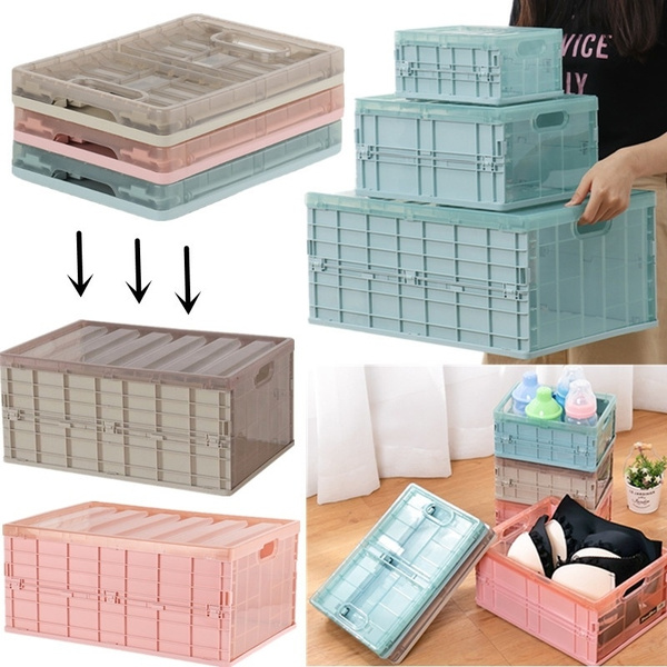 Folding Storage Case Car Organizer Storage Box Waterproof Plastic With ...