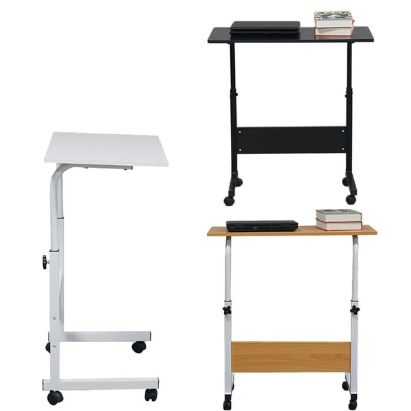 Desk Laptop Cart Rolling Computer Table Notebook Stand Tray Adjustable ...
