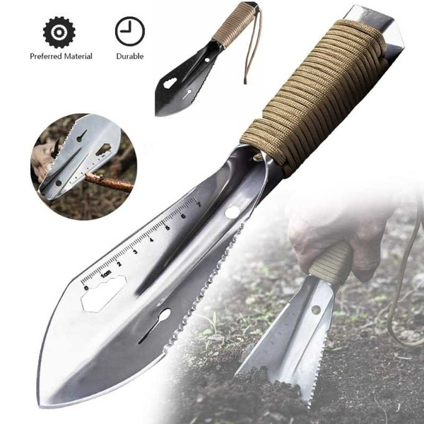 Stainless Steel Outdoor Garden Shovel Spade Multi Tool Weeder With ...