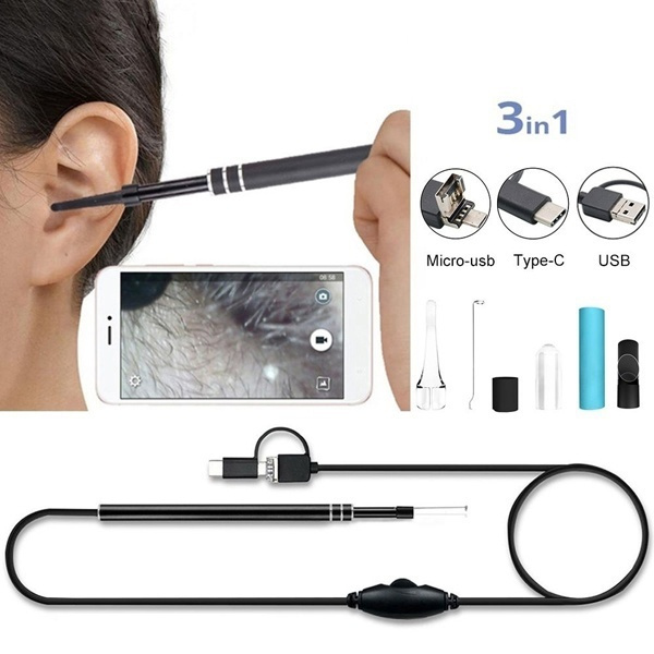 3in1 USB Earpick Mini Camera Endoscope Ear Cleaning Tool HD Visual Ear ...