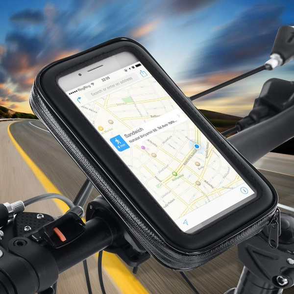 Waterproof Bicycle Cell Phone Holder Handlebar Bag Case for IPhone Xs ...
